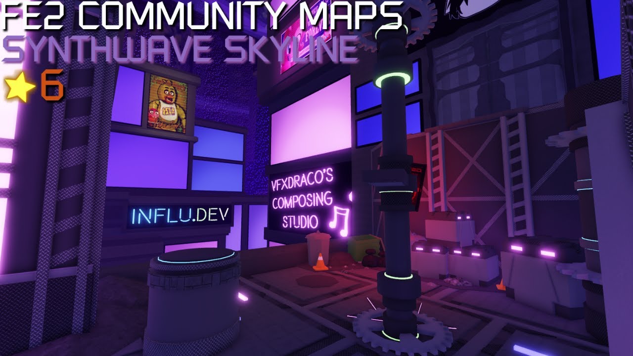 FE2 Community Maps - Synthwave Skyline (Crazy+) - YouTube