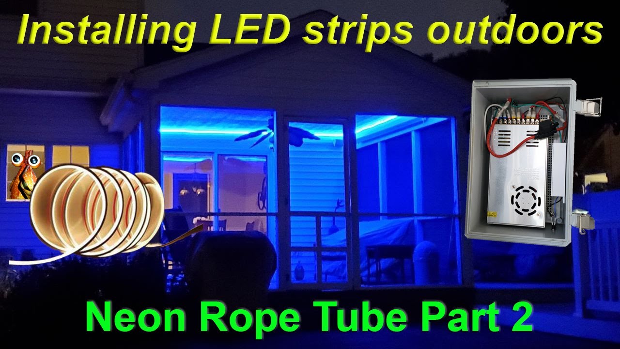 An Outdoor LED Installation with Neon Rope Tube - YouTube