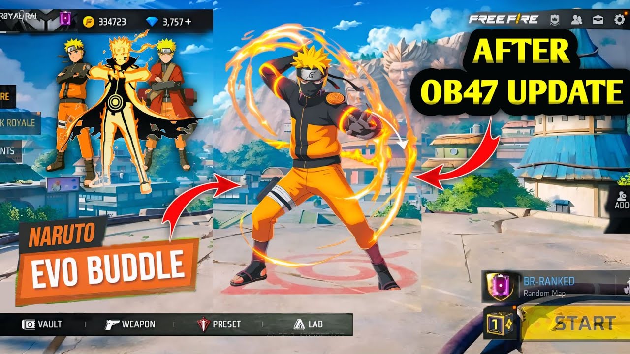 FREE FIRE X NARUTO ALL ITEMS | FF X NARUTO | FF NEW EVENT | FREE FIRE ...