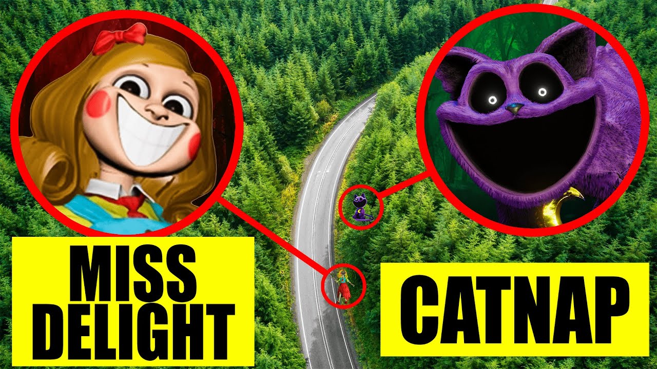 MON DRONE FILME CATNAP & MISS DELIGHT ! 😨 POPPY PLAYTIME 3 VRAIE VIE ...