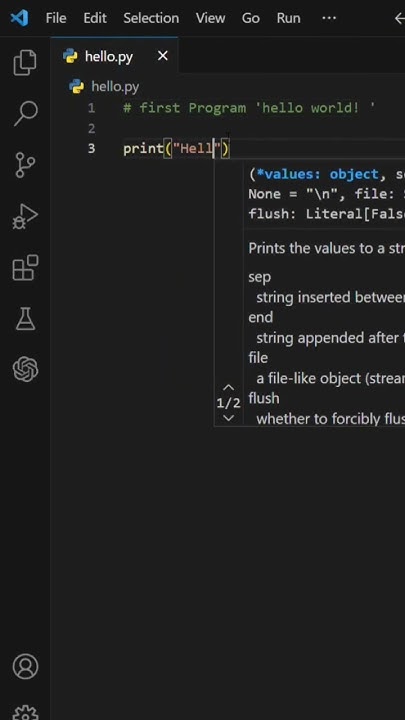 print (" HELLO WORLD " ) in #python #JavaScript #shorts #php #programming #css #html5 - YouTube