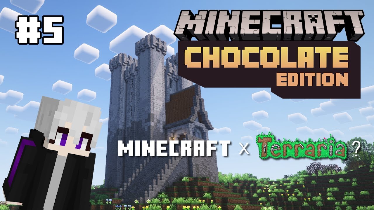 A Castle in Minecraft's COOLEST Terraria-Style Modpack || Minecraft: The Chocolate Edition ...