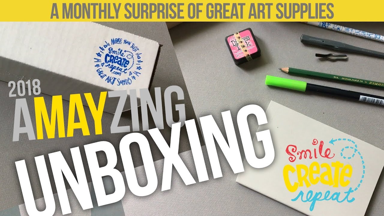 UNBOXING May 2018 Speedball, Block Print & More ART SUPPLY SUBSCRIPTION BOX | Smile Create ...