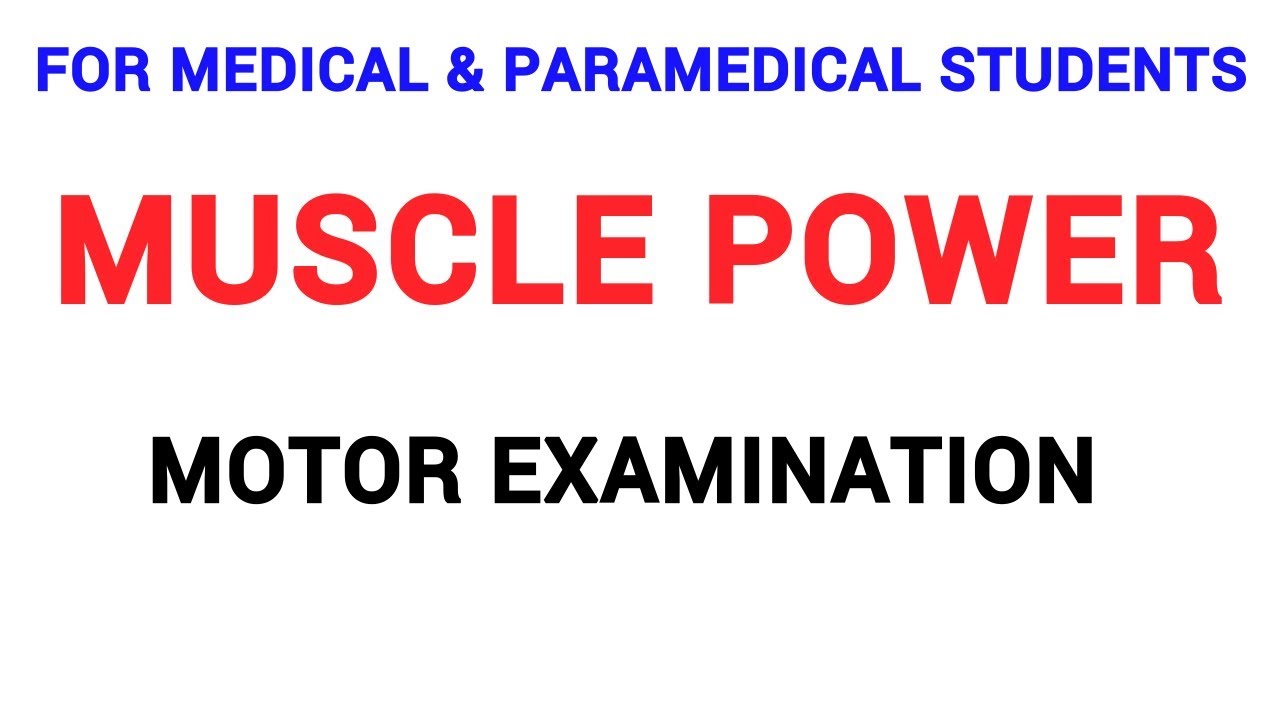 MUSCLE POWER | CLINICAL LAB | PHYSIOLOGY - YouTube