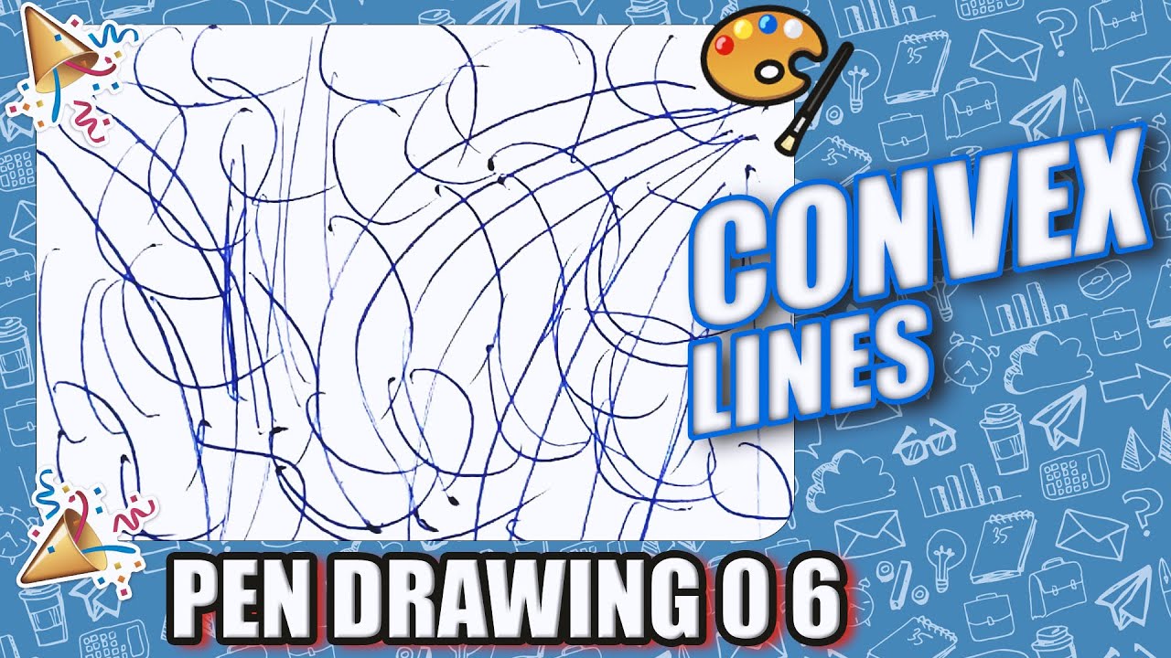 Convex lines - Painting with Pen - Drawing with Pen Blue - YouTube