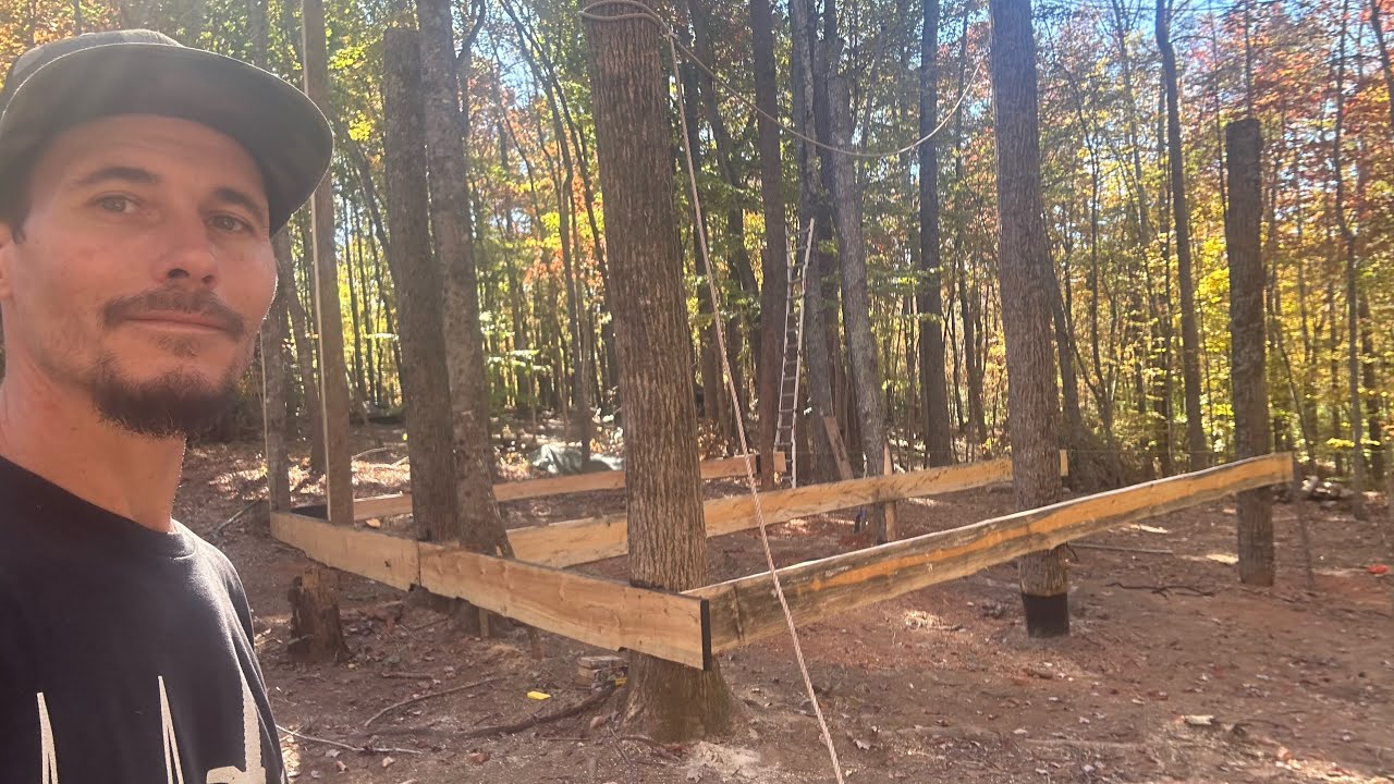 Hanging 24 Foot Beams & Hash-brown Omelet over Fire 🔥 - YouTube