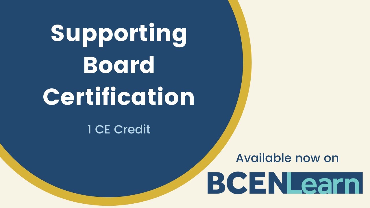 Supporting Board Certification - YouTube