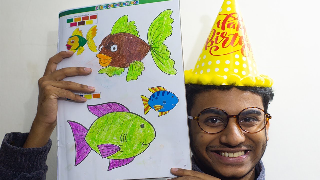 Widow Fish Coloring - Learn How To Color A Fish From Colouring Book ...