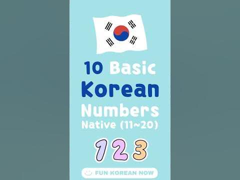 11 to 20 in Native Korean Numbers for beginners🇰🇷 #shorts # ...