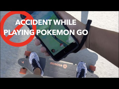 POKEMON GO ACCIDENT ON BOOSTEDBOARD. - YouTube