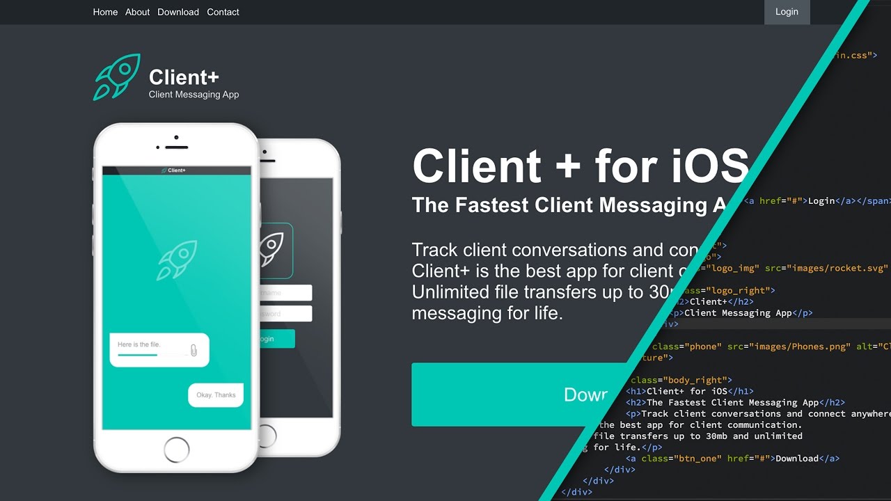 Web Design Speed art + Speed Code - Client Messaging Website - YouTube