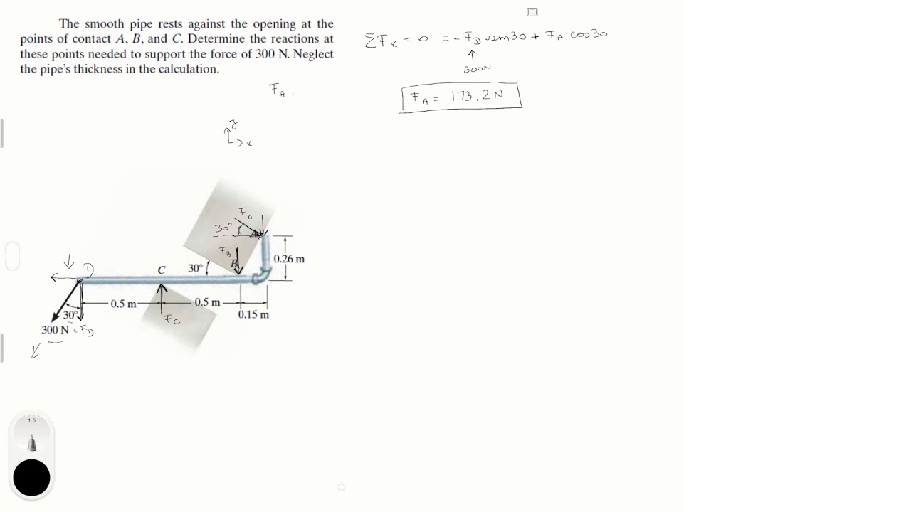 Determine the reactions needed to support the force - YouTube