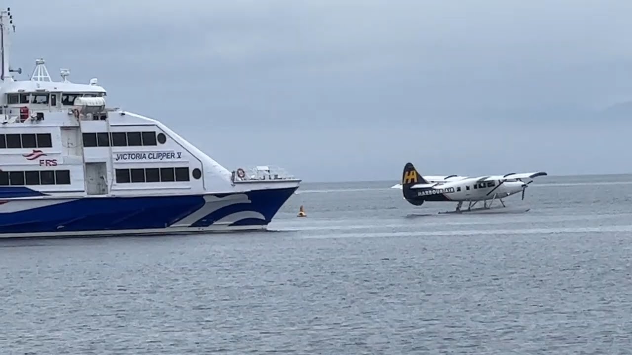 Aerial Marvel: Otter Aircraft and Clipper Ship Unite Over Victoria ...
