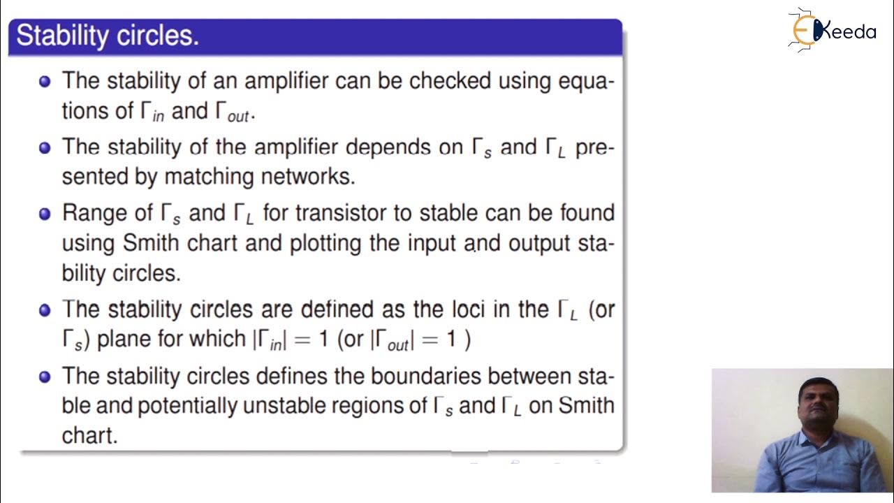 Stability Conditions and Output Stability Circles - Amplifier Design - RF Design - YouTube