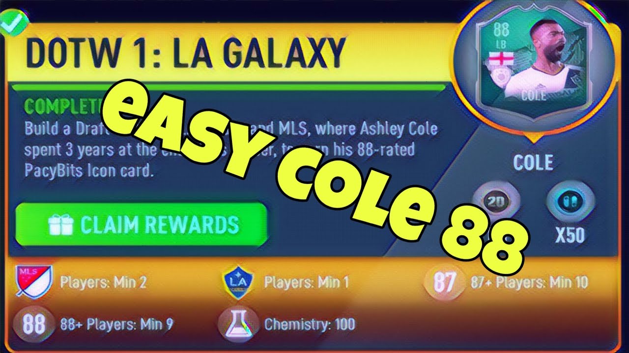 HOW TO COMPLETE DOTW 1: LA GALAXY IN PACYBITS 20 - YouTube