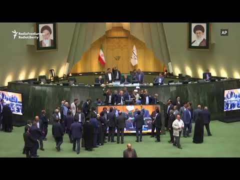 Iranian Lawmakers Burn U.S. Flag In Parliament