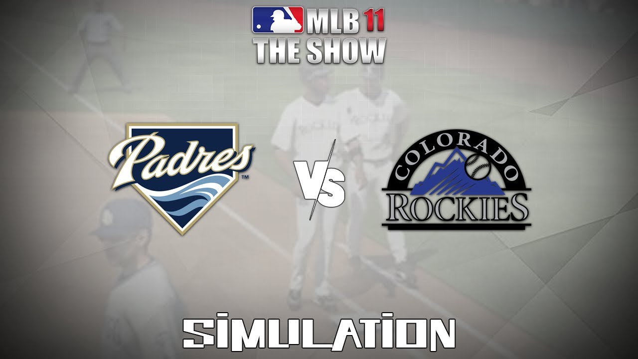 MLB 11: The Show (2011) - San Diego Padres vs Colorado Rockies [Gameplay Simulation] - YouTube