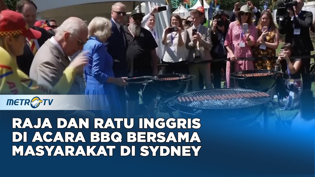 Raja dan Ratu Inggris di Acara BBQ Bersama Masyarakat di Sydney - YouTube