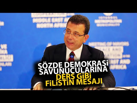Ekrem İmamoğlu'ndan, sözde demokrasi savunucularına ders gibi Filistin konuşması!