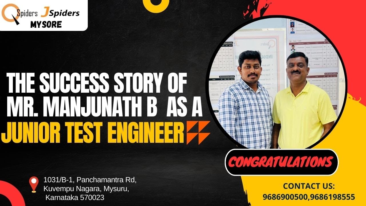 The Success story of Mr. Manjunath B as a Junior Test Engineer. - YouTube