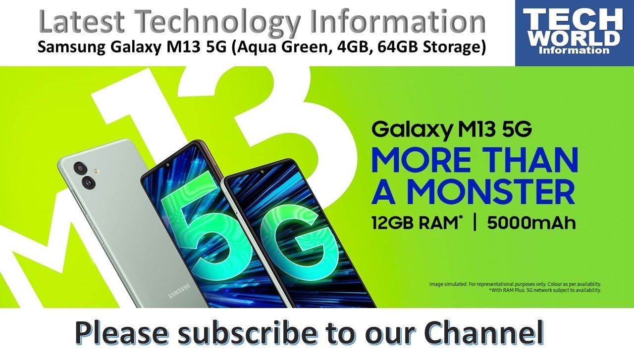 Samsung Galaxy M13 5G Aqua Green, 4GB, 64GB Storage - YouTube