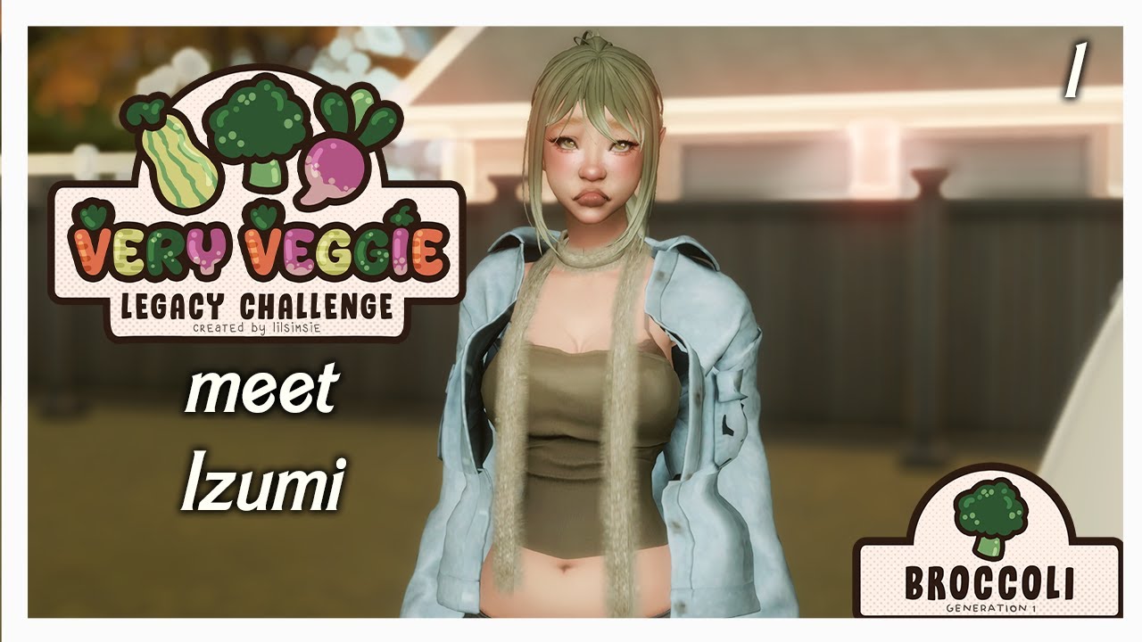 Starting Lilsimsie's Very Veggie Legacy Challenge | Meet Izumi🥦 - YouTube