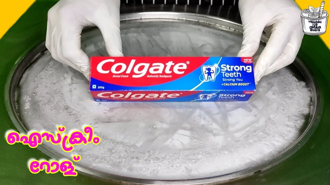 Experiment : Ice Cream Rolls Toothpaste | Ice Cream Rolls Colgate ...