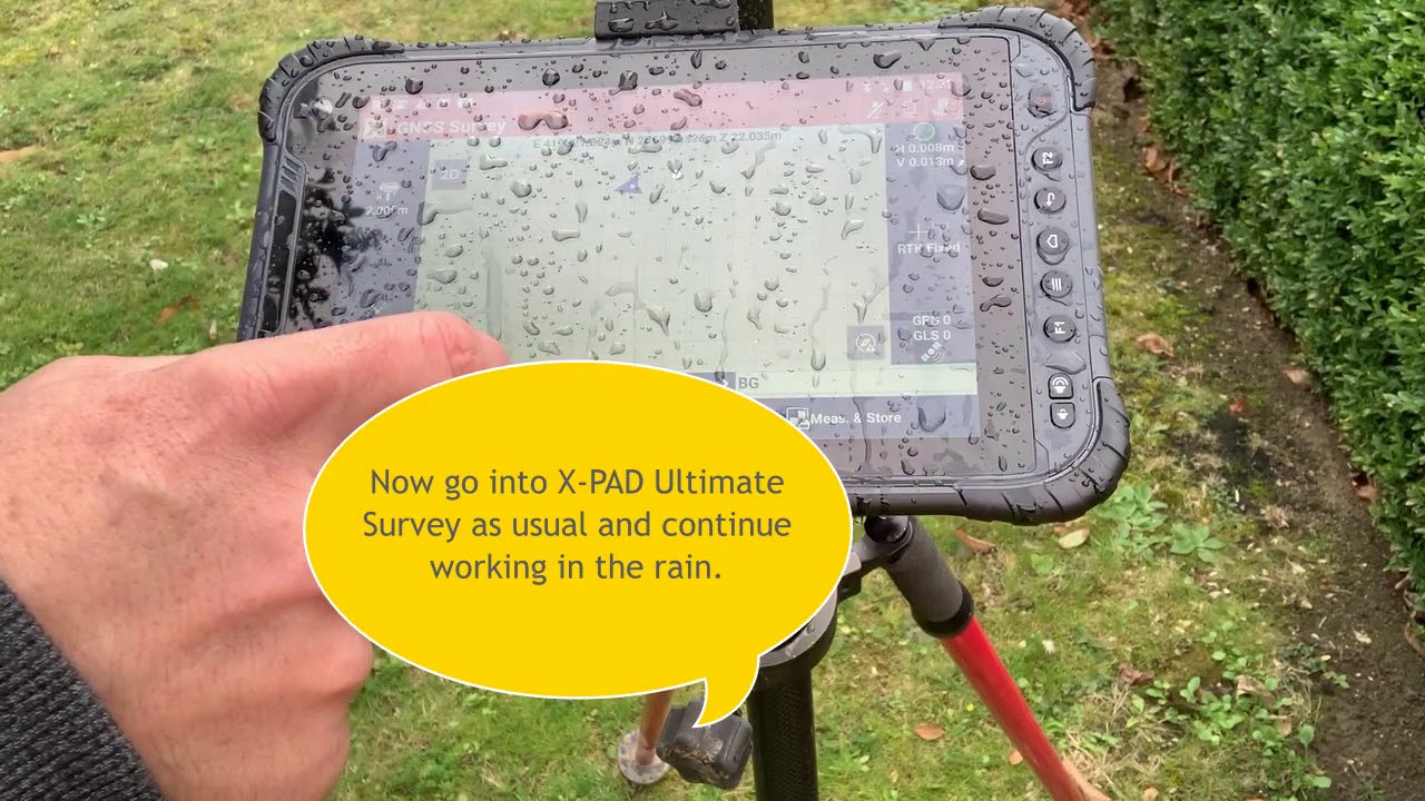How To - GeoMax Zenius800 Tablet, using in wet weather - YouTube