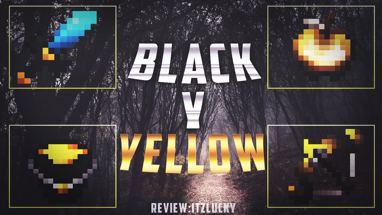 Texture Pack PvP | Black Y Yellow 16x Pack - ItzLucky - YouTube