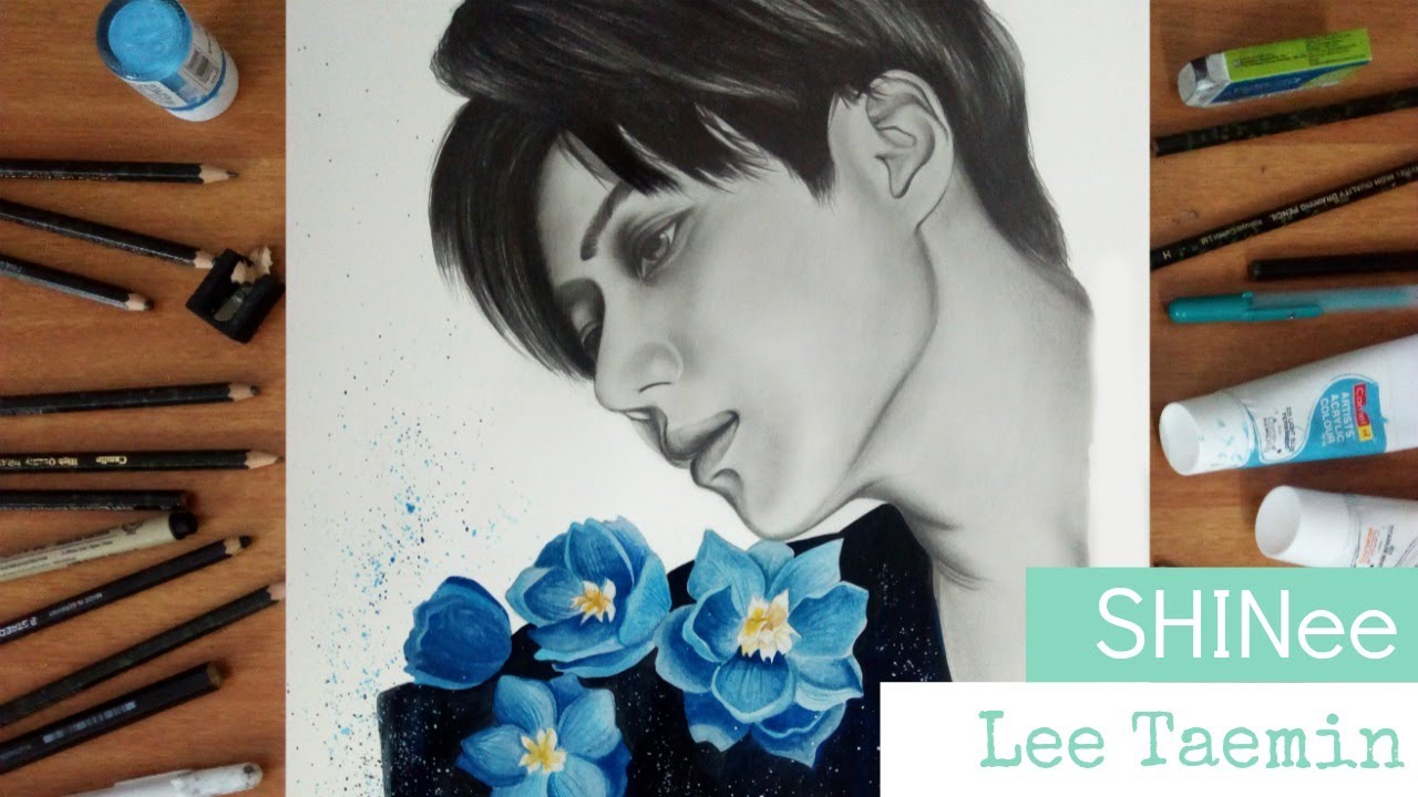 #HappyTaeminDay - Drawing Taemin from SHINee (샤이니) - YouTube