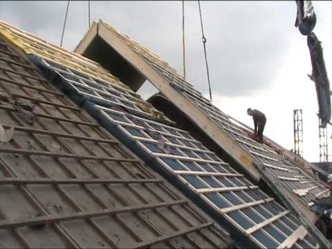 Kap vervangen voor een prefab dak - YouTube