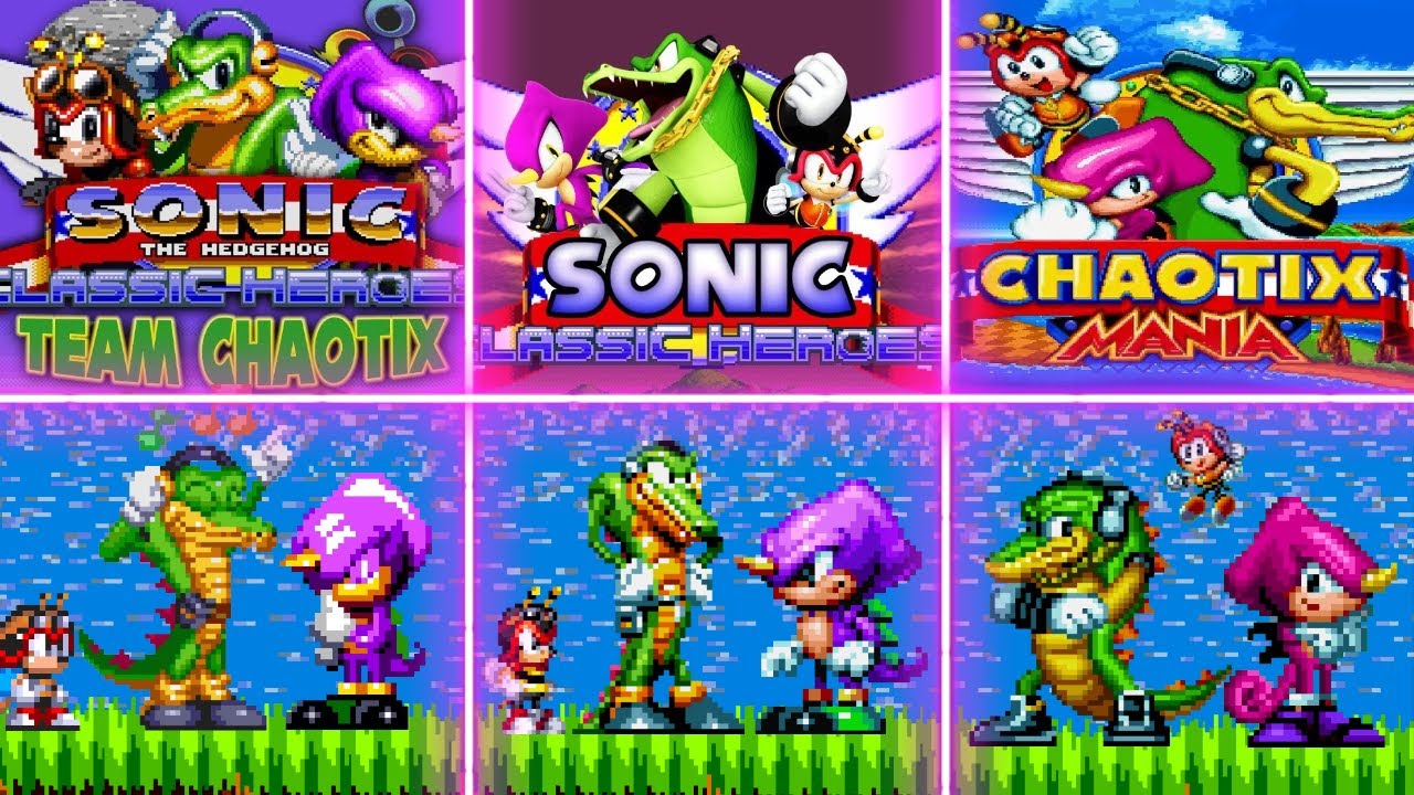 Evolution Of Sonic Classic Heroes - Team Chaotix - Sonic Games ...