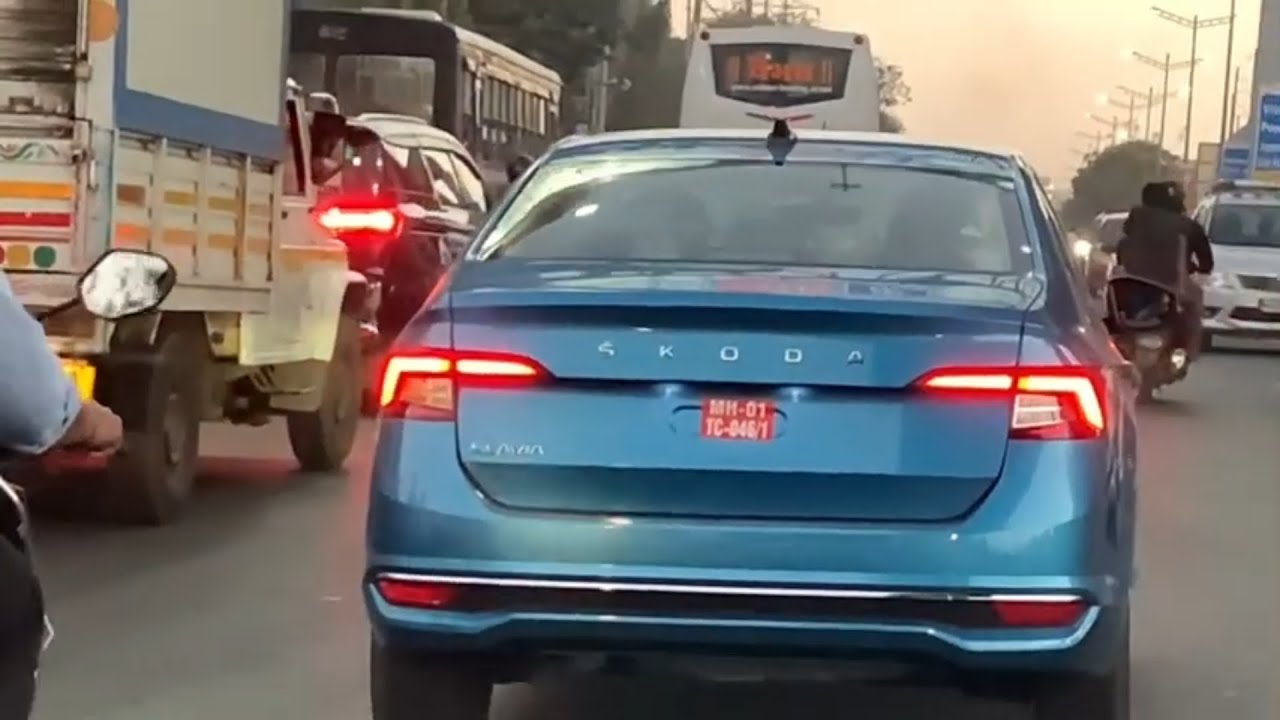 2022 Skoda Slavia Road Presence Video | White, Grey & Blue Colors ...