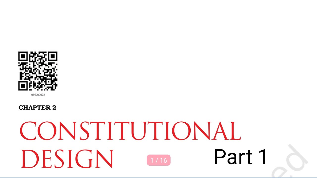 Class 9 Social Science Civics Chapter 2 Constitutional Design Full ...