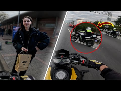 KIZ KARDEŞİM İLE GAZLADIK - SON SÜRAT POLİSİ GEÇMEK - MT07 MOTOVLOG