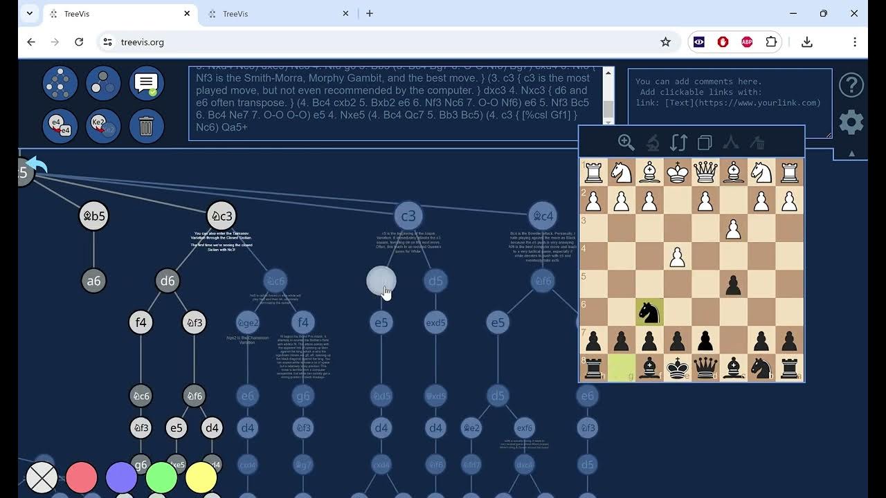 Merging two chess pgn files with TreeVis - YouTube