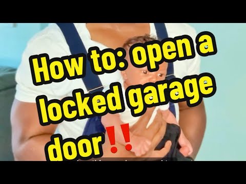 How to open a locked garage door! - YouTube