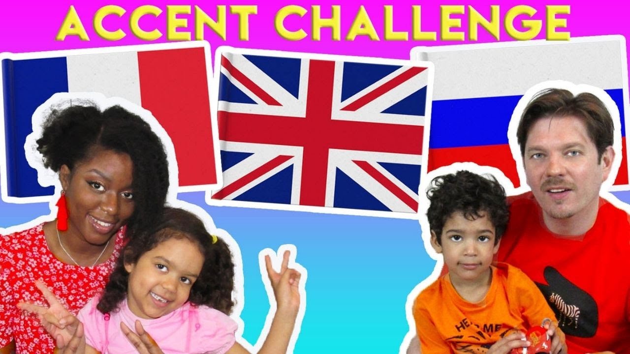 Accent challenge with bilingual kids - YouTube