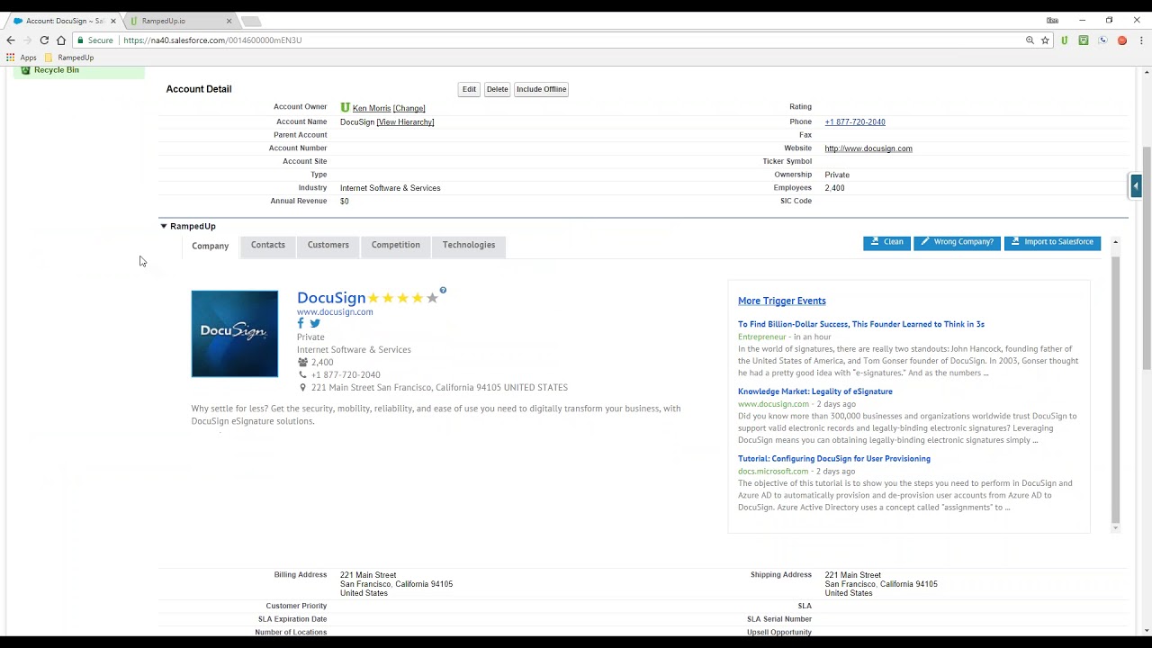 Cleaning Salesforce with RampedUp - YouTube