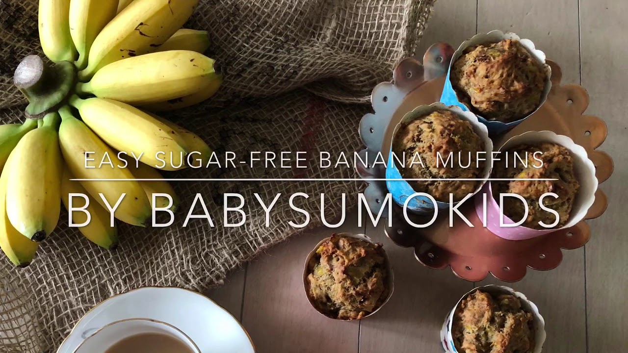 How to Bake Sugar-Free Banana Muffins (Easy Recipe for Kids) - YouTube