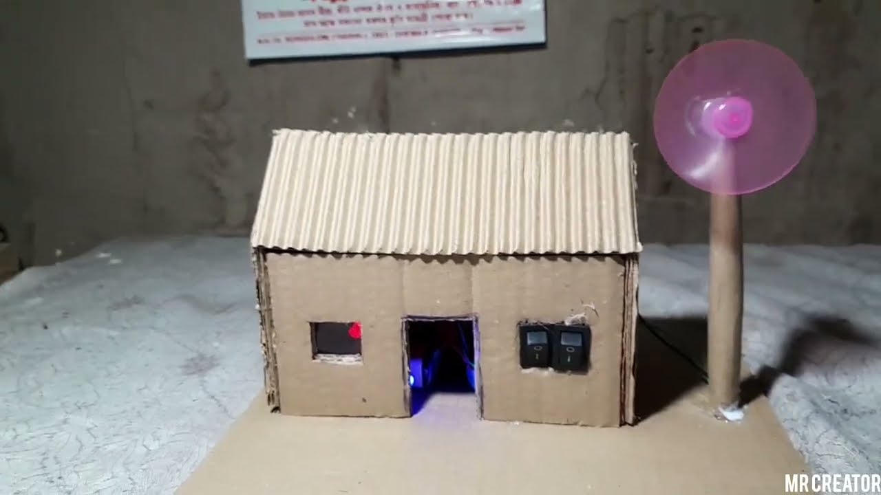 How To Make Working Model Of A Wind Turbine From Cardboard | School ...