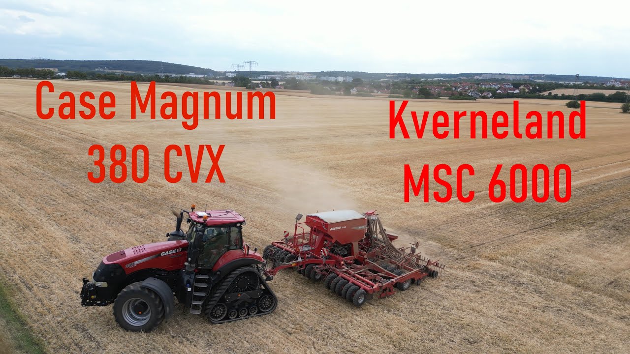 Aussat 2023, Case, Magnum 380 CVX und Kverneland MSC 6000, drillen ...