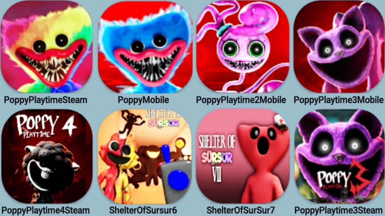 Poppy Playtime 3 Mobile, Poppy 3 Mod , Poppy 4 Steam, Shelter Of Sursur ...