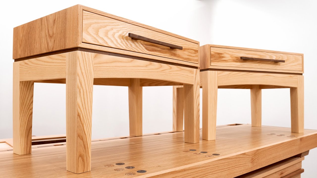 Modern Design Night Tables with Drawers - Full Build - Woodworking ...
