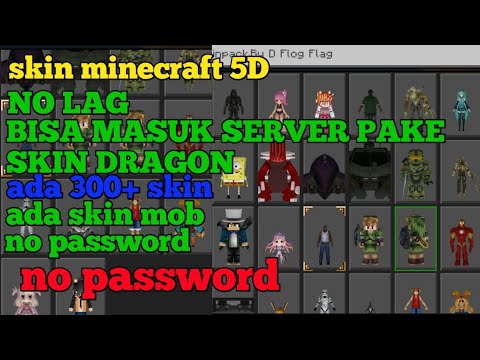 minecraft skin 5D mcpe 1.19.0 ada lufy,cj,spongebob,dlk - YouTube