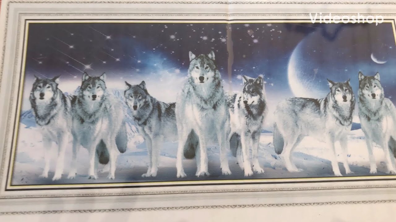 Diamond painting unboxing partial Wolf Pack of Alibaba.com - YouTube