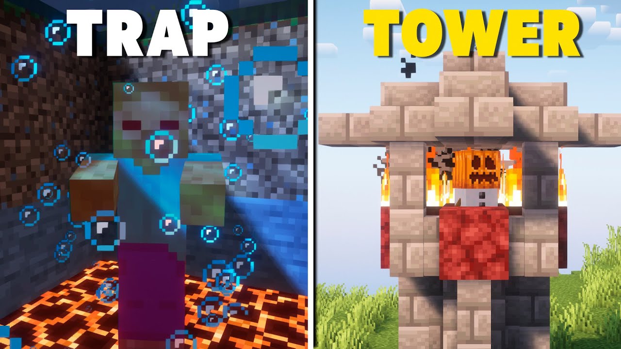 8 Easy Ways to Defend Your Base! [Minecraft] - YouTube