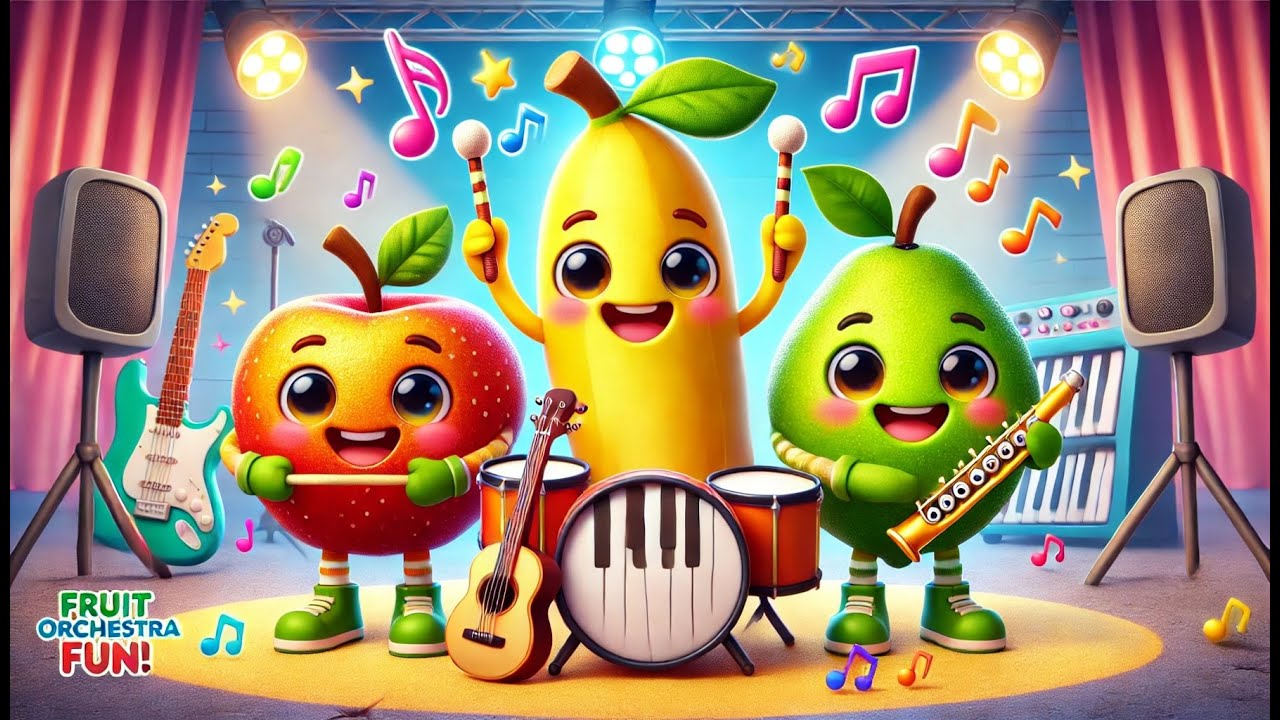 🎶🍓 "Fruit Orchestra Fun: Join the Musical Adventure!" 🎵🍌 - YouTube
