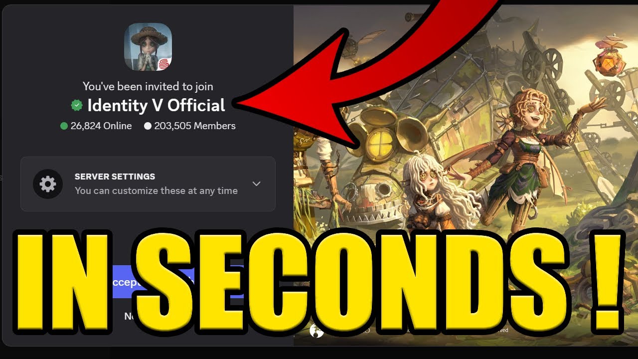 HOW to JOIN IDENTITY V DISCORD SERVER PC & MOBILE - YouTube