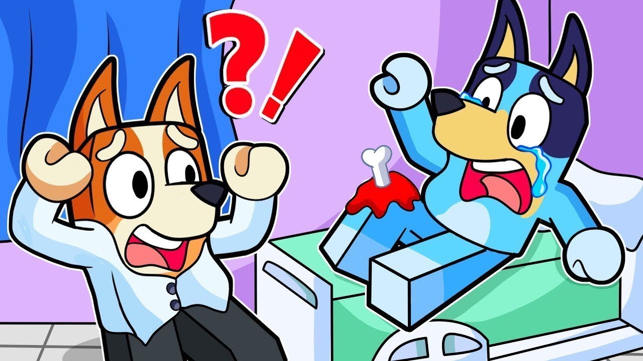 BLUEY BREAKS LEG IN ROBLOX - YouTube